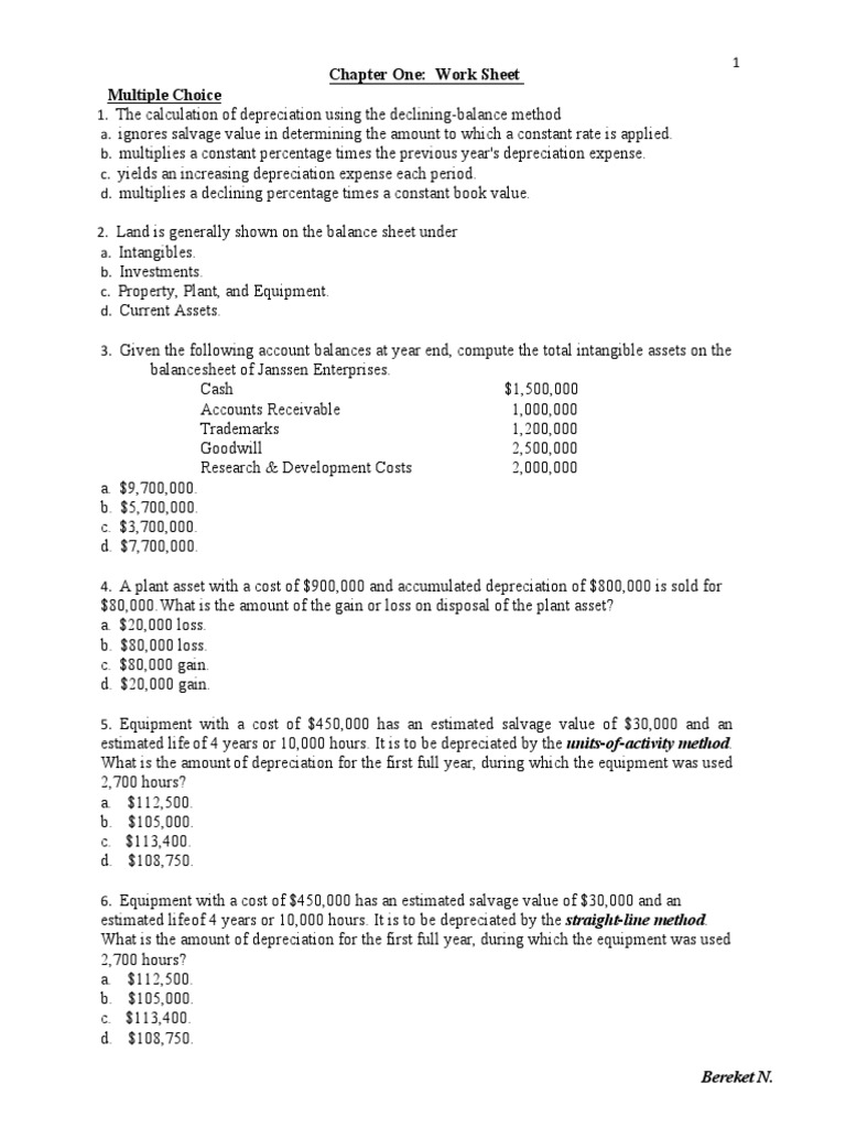 Ppe - Worksheet | PDF | Depreciation | Book Value