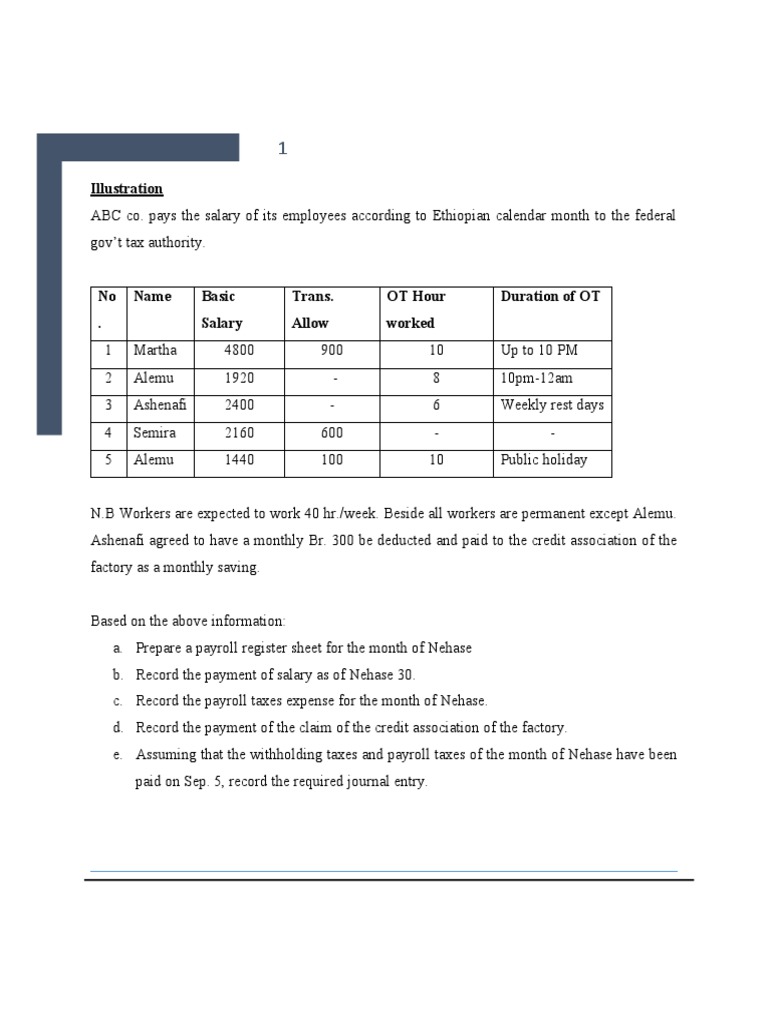 Assignment Payroll | PDF