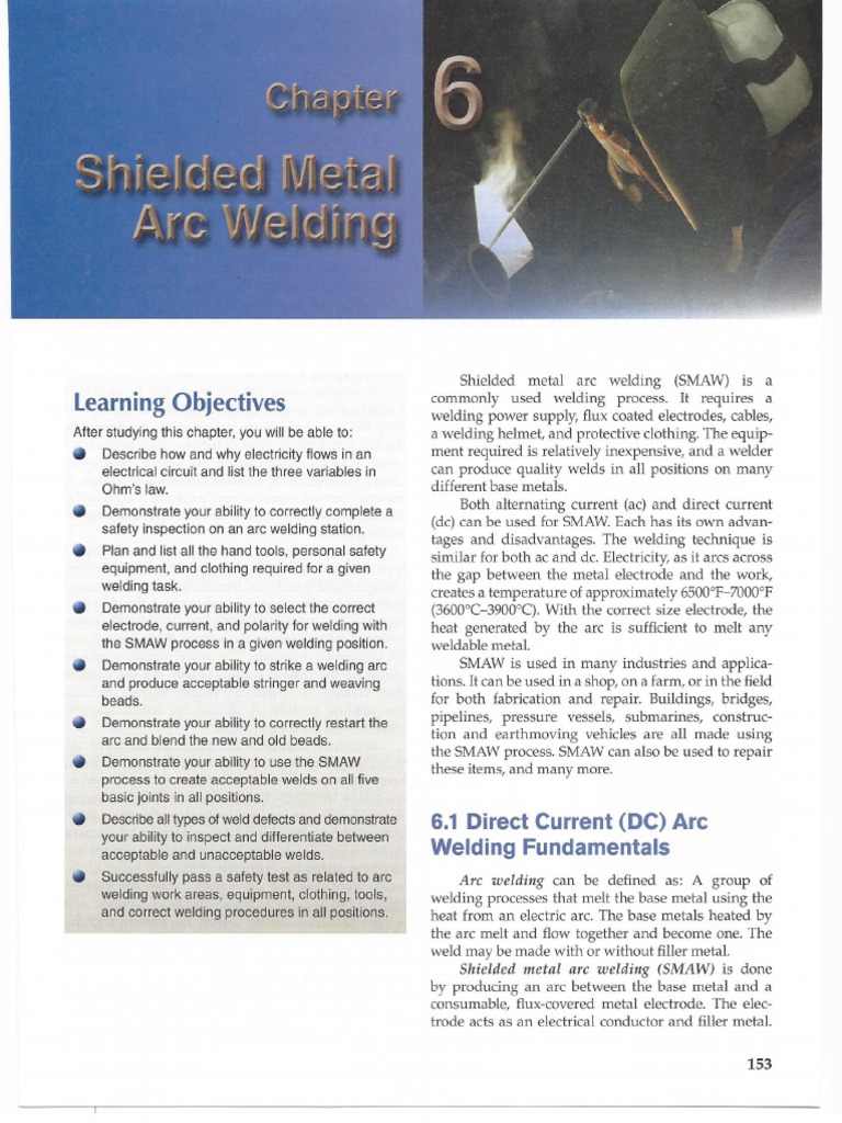 Chapter 6 - Shielded Metal Arc Welding (PDF) ( PDFDrive ).pdf | PDF