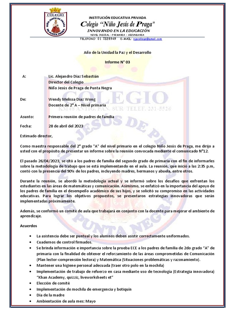 informe reunion.pdf | PDF