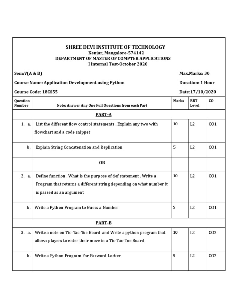Python Application Development Test | PDF