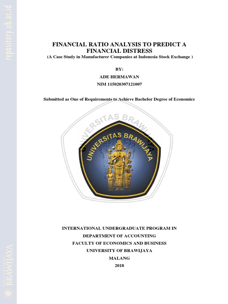 Financial Ratio To Predict Financial Distress PDF | PDF | Financial Statement | Debt