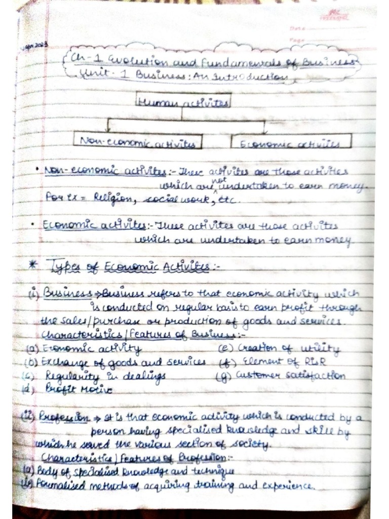 Class 11 Class Note | PDF