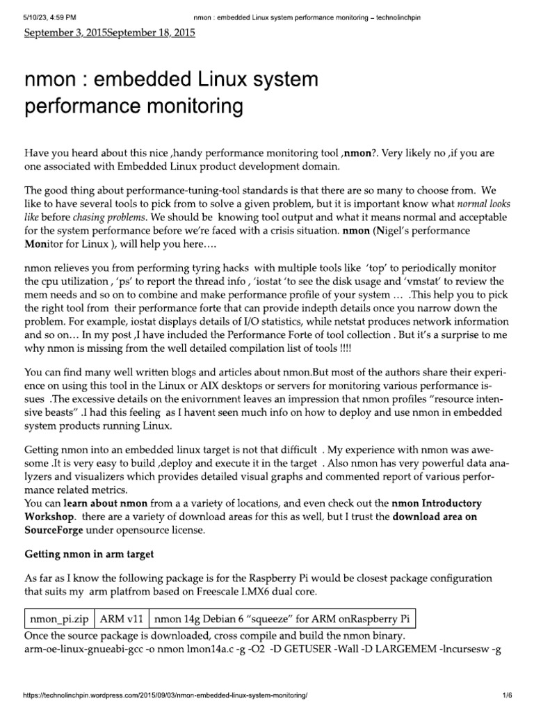 Nmon | PDF