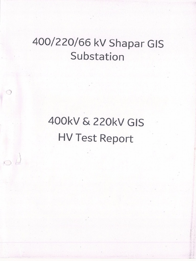 400&220KV HV Test DRC PDF | PDF