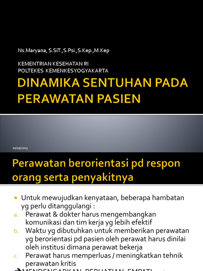 Dinamika Sentuhan Pada Perawatan Pasien | PDF | Pengembangan Diri