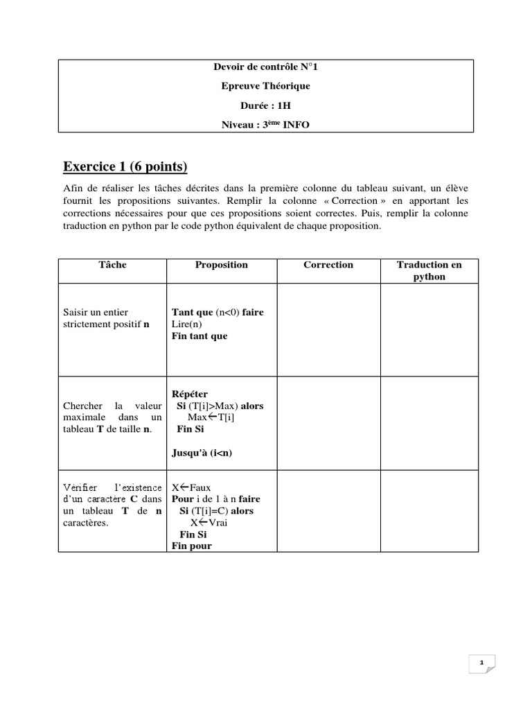 DS 3 Info | PDF | Programmation informatique | Informatique