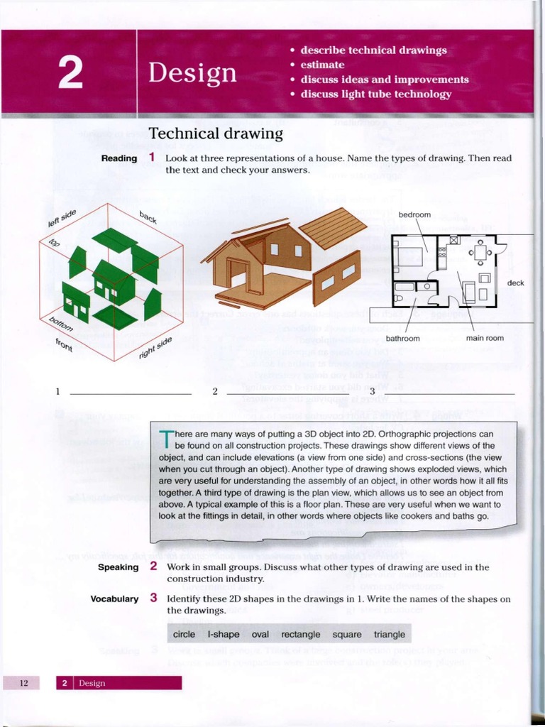 English for Construction: Technical Drawings | PDF | Foot (Unit) | Shape
