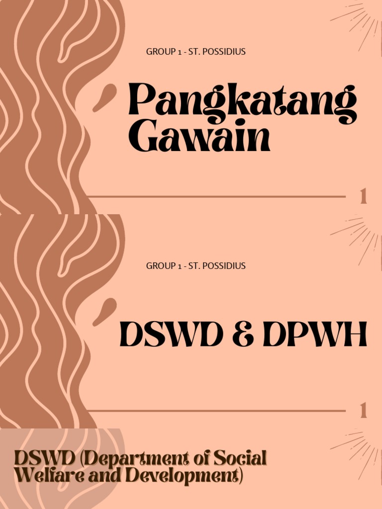 FILIPINO Organizations Presentation (DSWD and DPWH) | PDF
