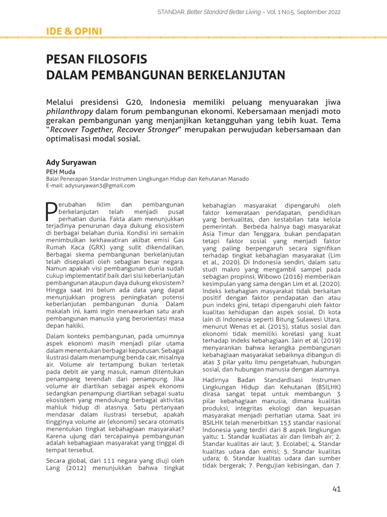 Pesab Filosofi Pembangunan Berkelanjutan | PDF