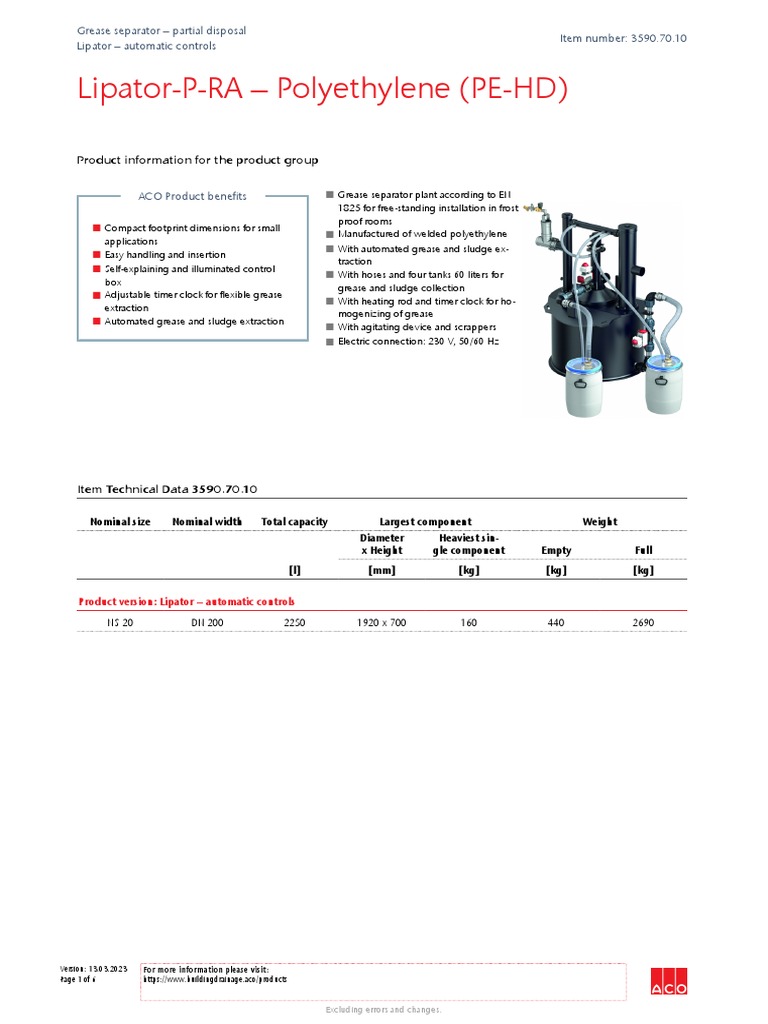Datasheet - 35907010 - SBF-BD - en - v132 - Lipator-P-RA - Polyethylene ...