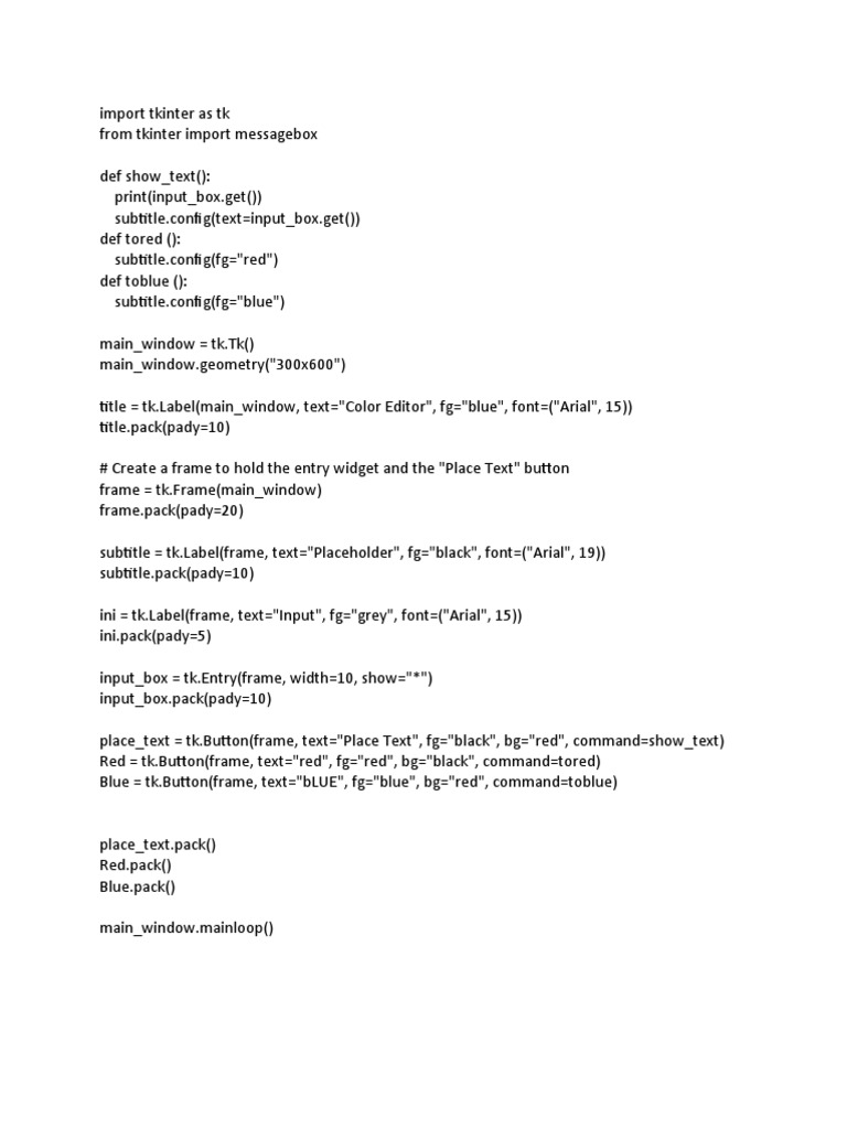 Import Tkinter As TK | PDF