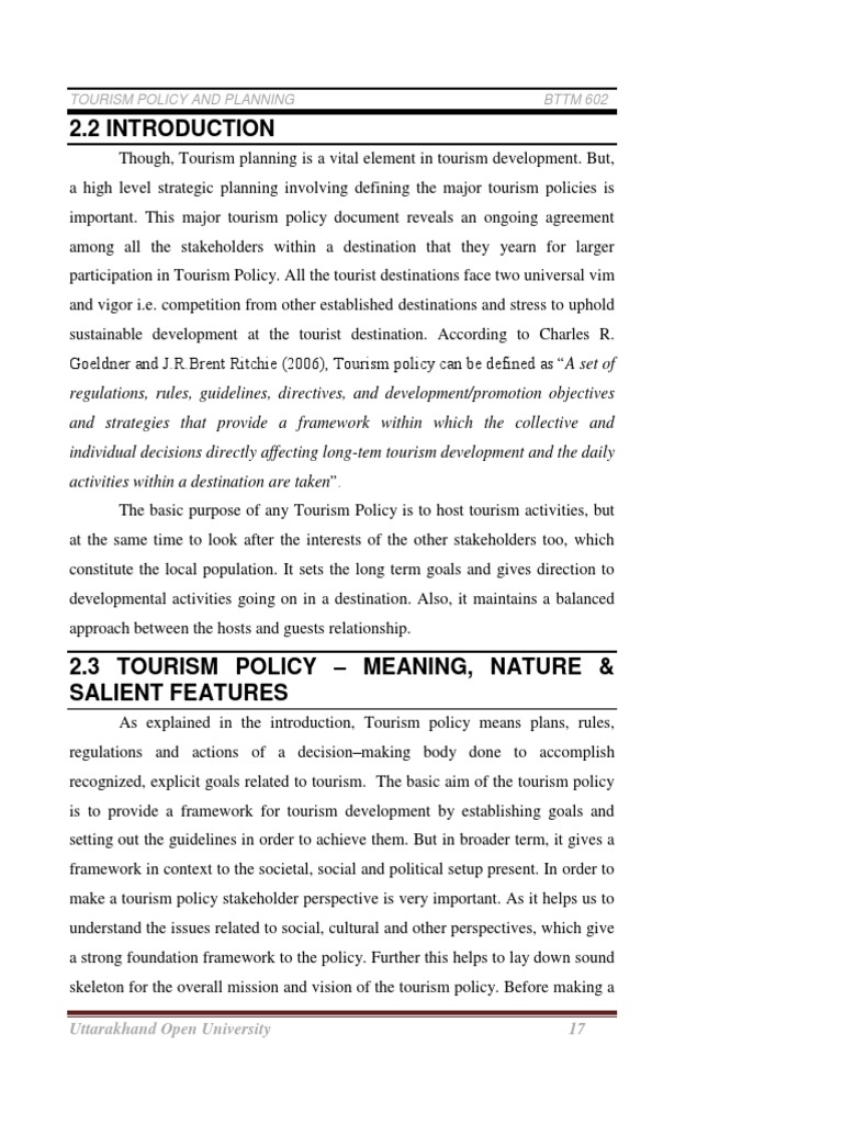 BTTM-Tourism Planning and Development | PDF | Tourism | Sustainability