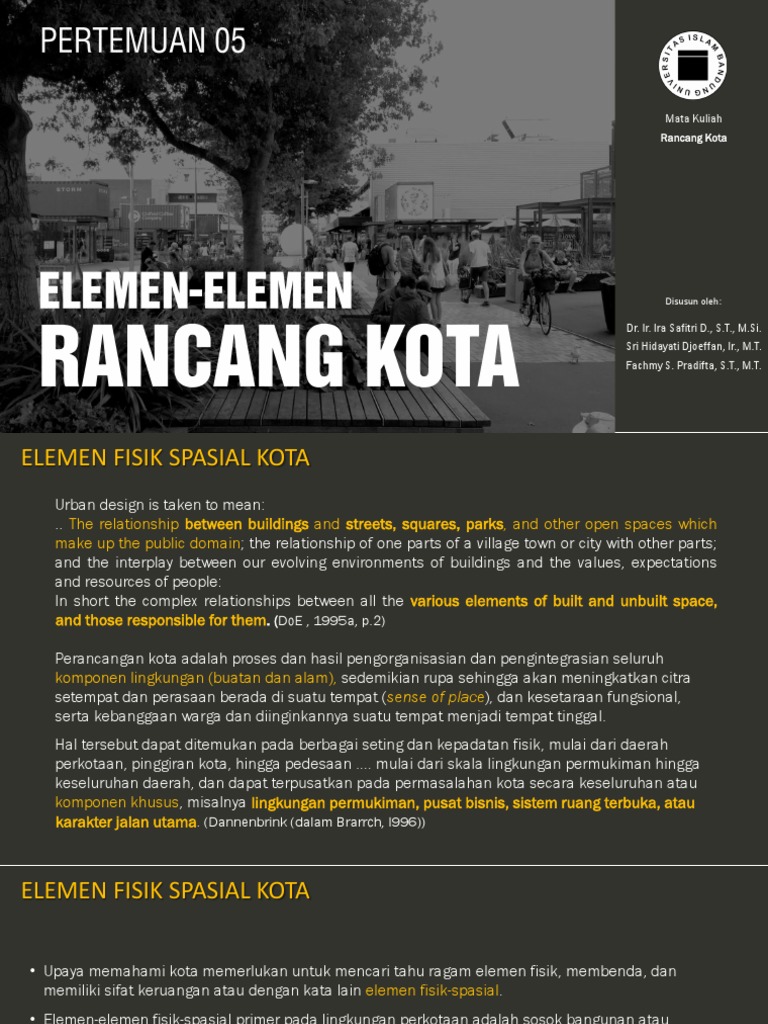 05 - Elemen Rancang Kota FSP PDF | PDF
