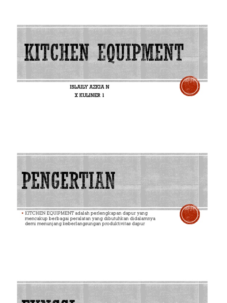 Kitchen Equipment PDF | PDF