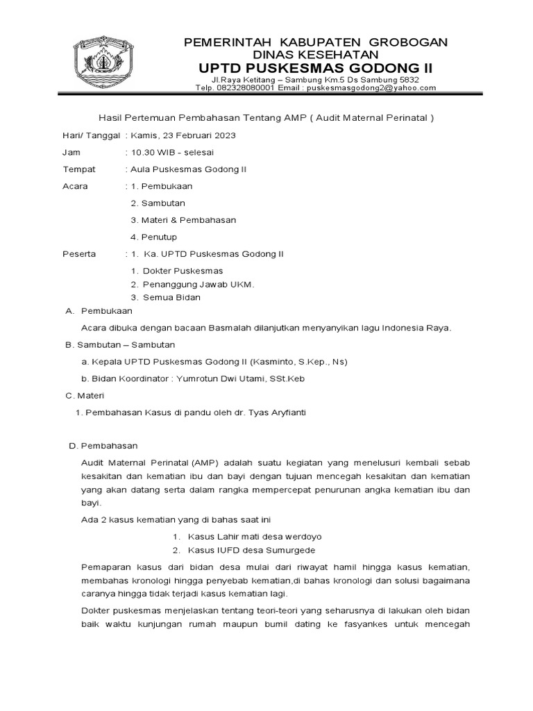 Notulen Amp | PDF | Kesehatan Holistik | Sains & Matematika