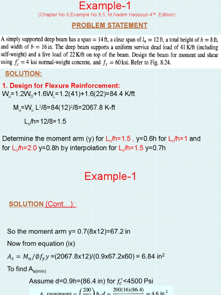Deep Beam Design Using Strut-and-Tie | PDF | Beam (Structure) | Truss