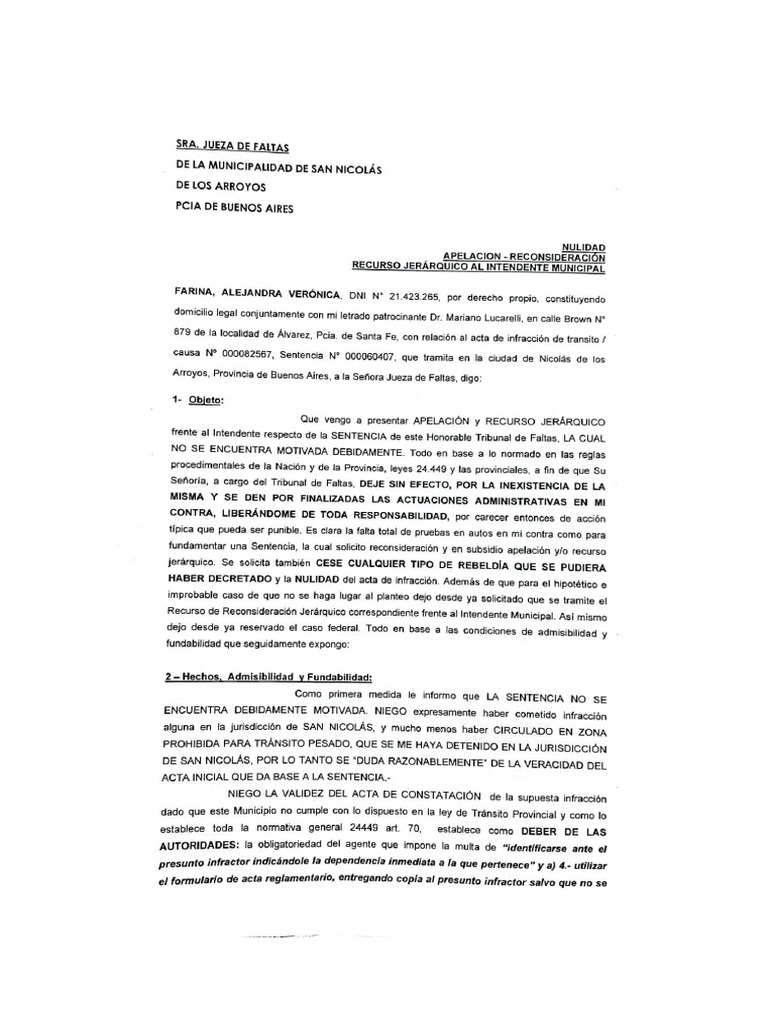 Recurso de Reconsideración y Apelacion | PDF