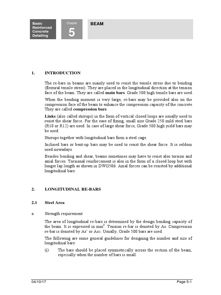 Chapter 5 - Beam | PDF | Beam (Structure) | Bending