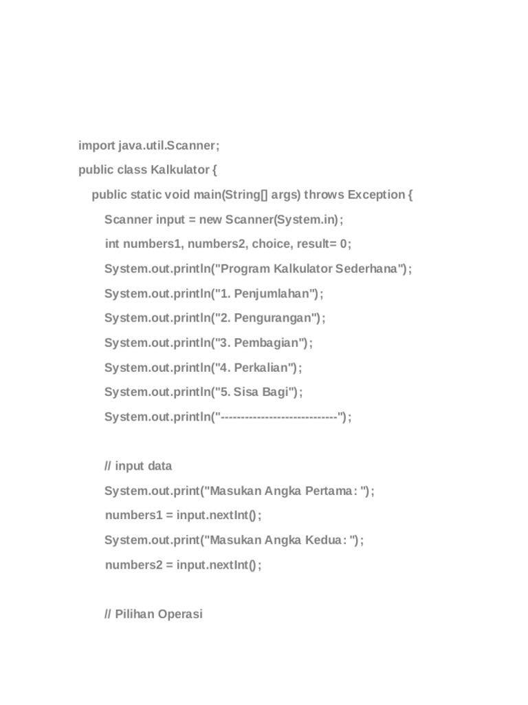 Kalkulator Sederhana PDF | PDF | Technology & Engineering