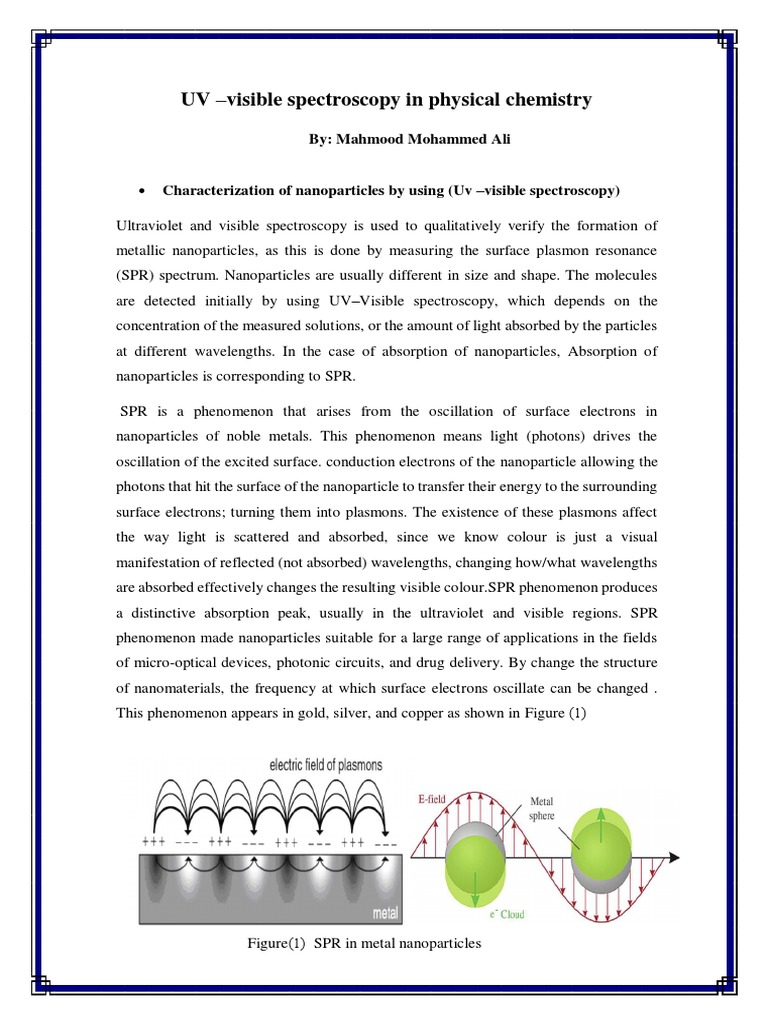 UV-Vis Spectroscopy for Nanoparticle Analysis | PDF | Teaching Methods ...