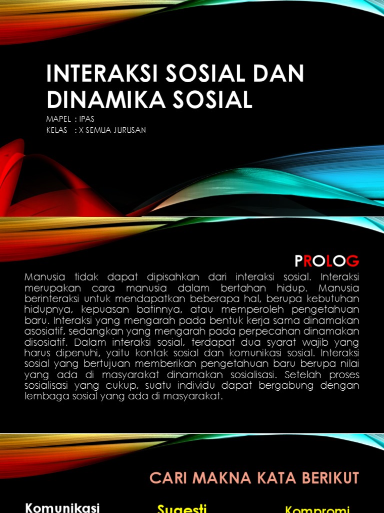 Interaksi Sosial Dan Dinamika Sosial - 1 | PDF