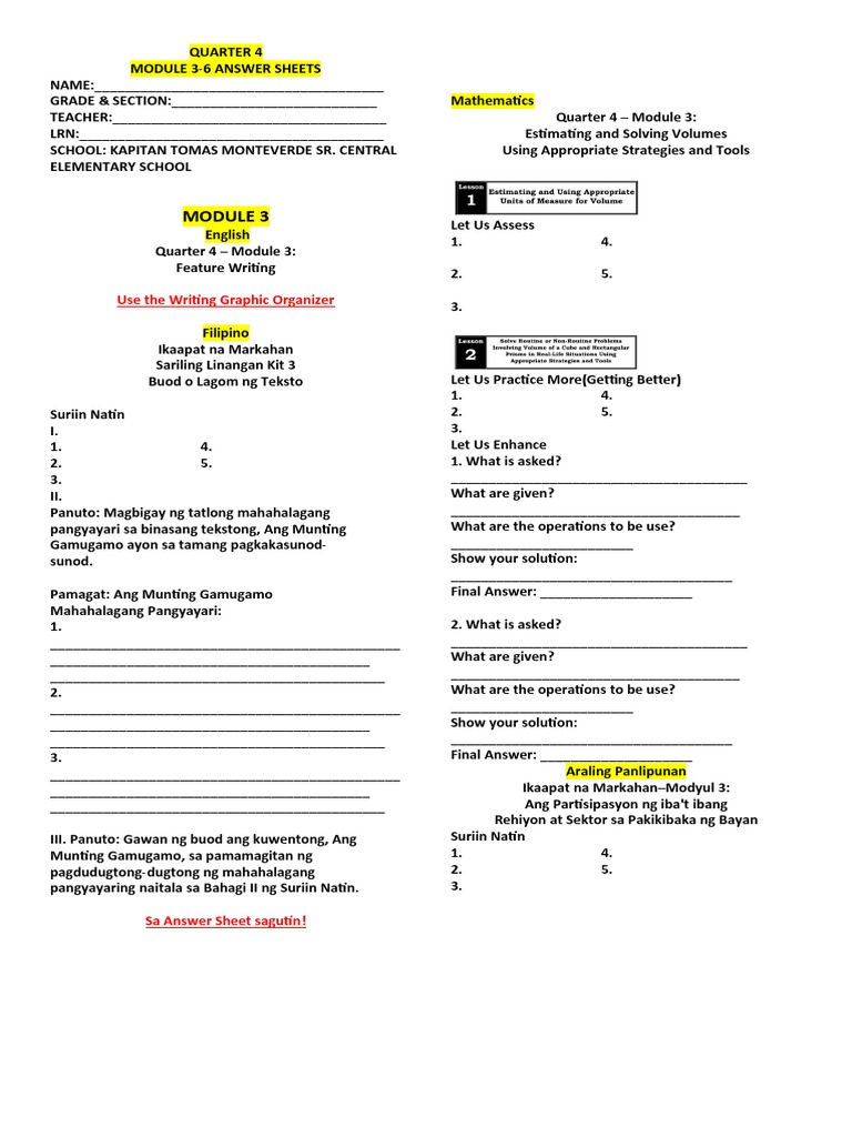 Quarter 4 Module 3 6 | PDF