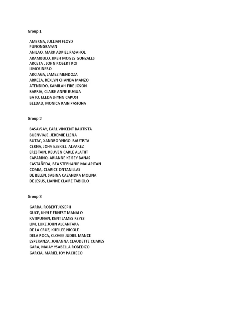Filipino Groupings PDF | PDF