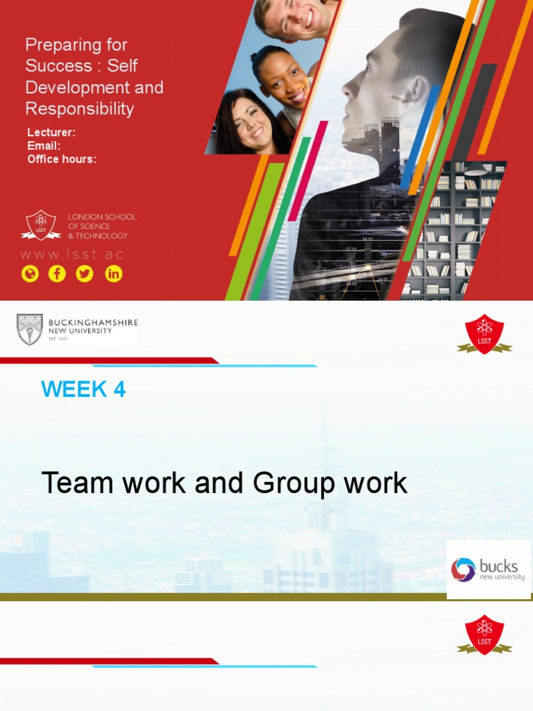 Week 4 Team Work and Group Work | PDF | Psychological Concepts | Business