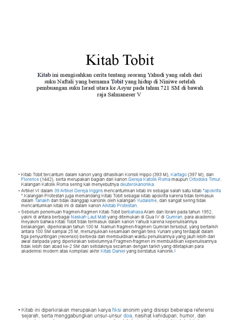 Tobit | PDF | Klasik