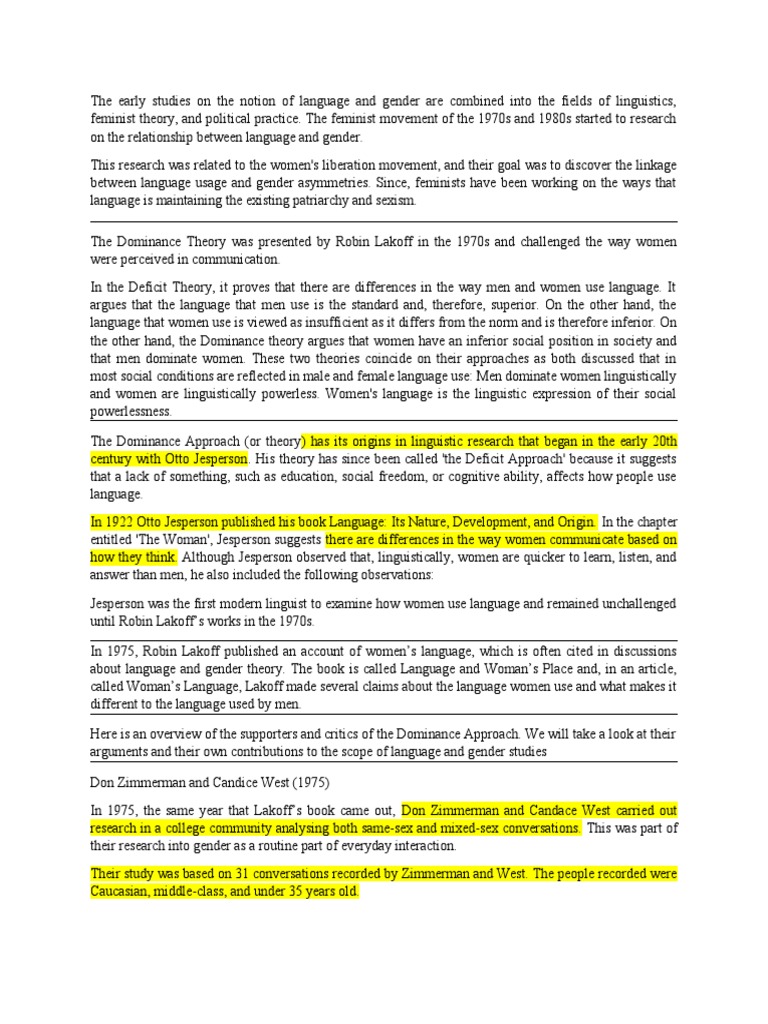 Dominance Theory | Download Free PDF | Gender Studies | Feminism