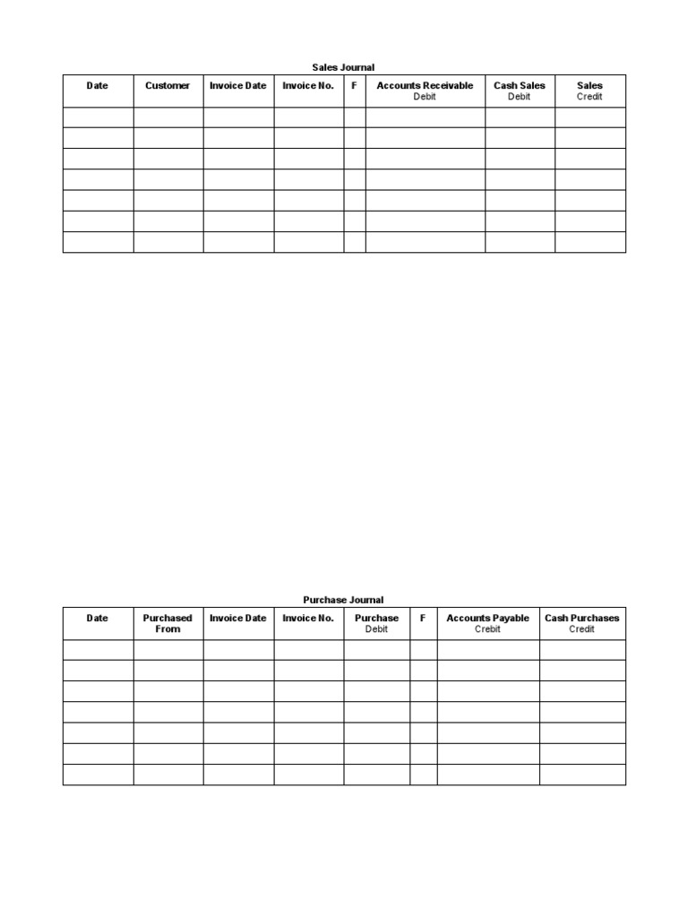 Journals and Ledgers Format PDF | PDF
