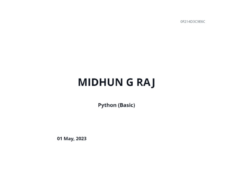 Python - Basic Certificate PDF | PDF