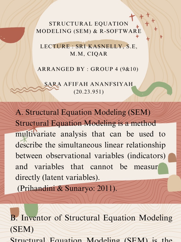 Structural Equation Modeling (Sem) & R-Software Lecture: Sri Kasnelly, S.E, M.M, Ciqar Arranged ...