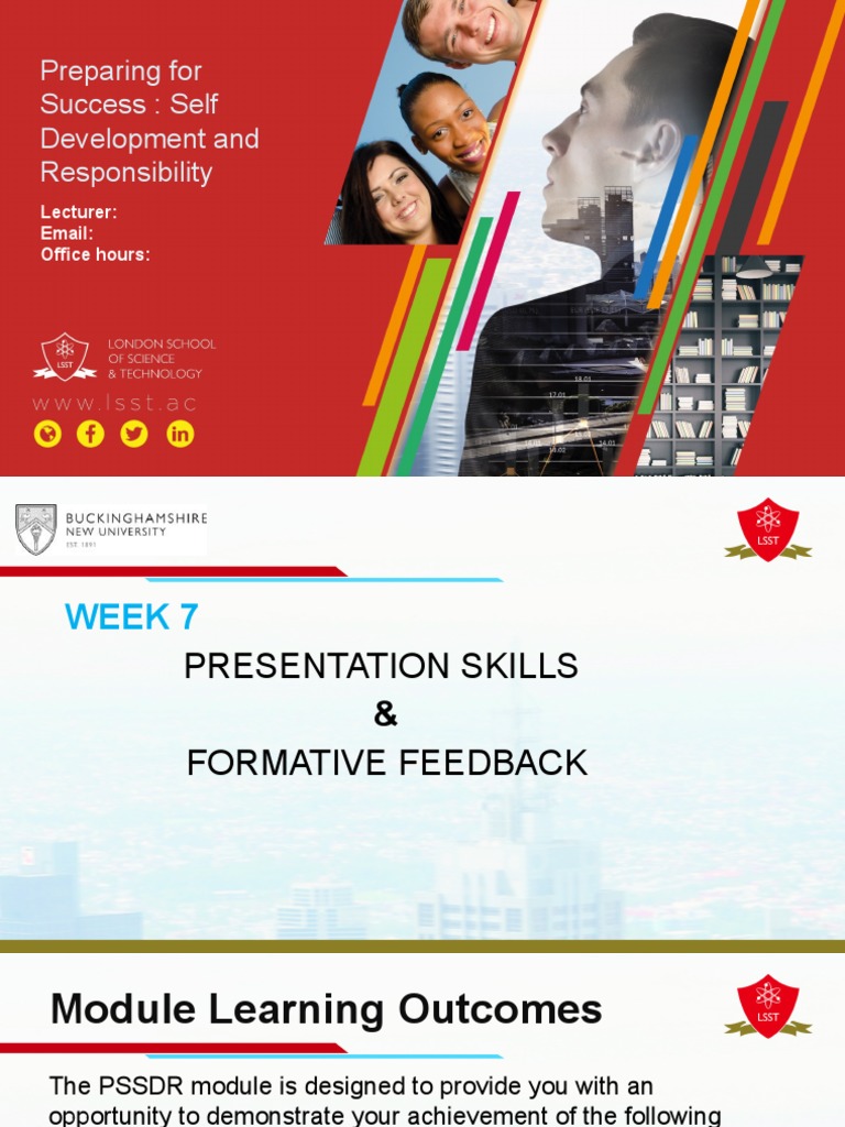 Week 7 - Presentation Skills and Formative Feedback | Download Free PDF | Learning | Microsoft ...