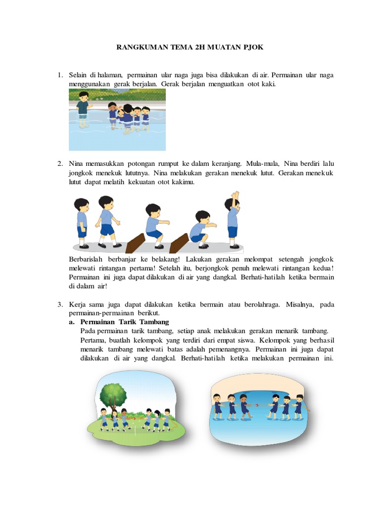 Rangkuman Tema 2H Muatan Pjok | PDF