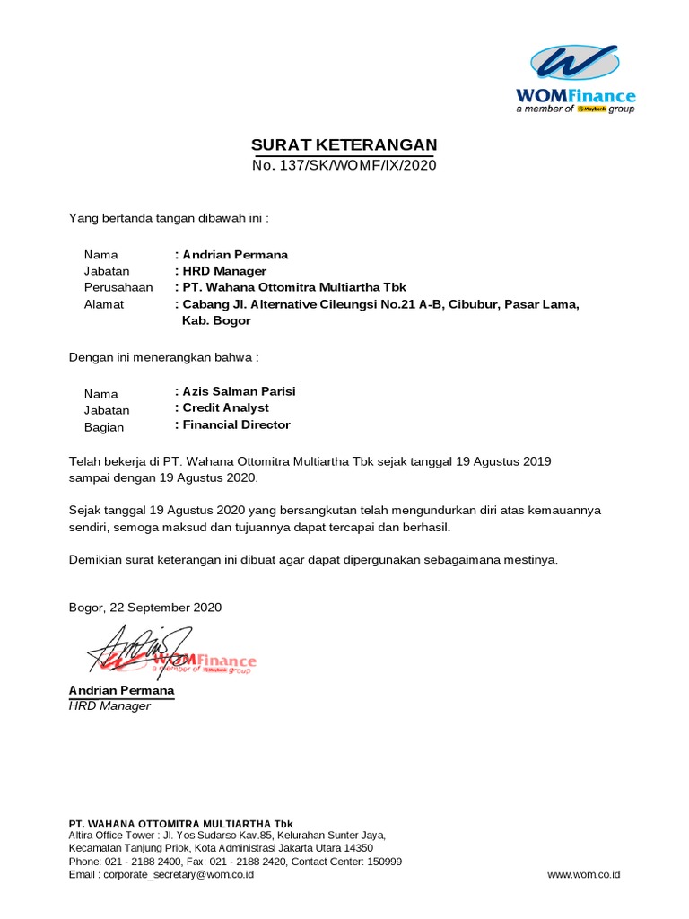PT Wom Finance | PDF PT Wom Finance | PDF