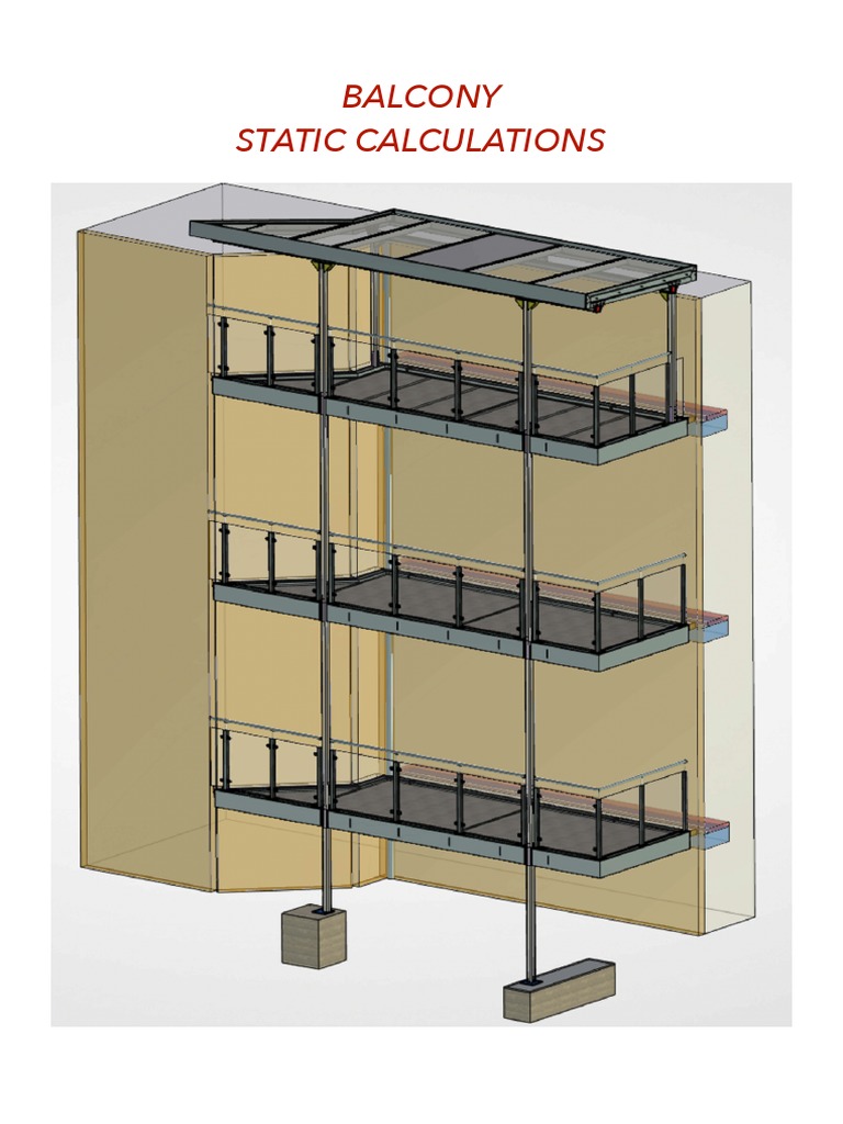 BALCONY Static Calculations | PDF | Force | Gas Technologies