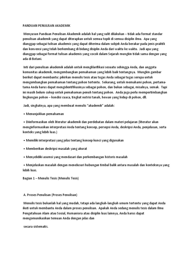 PANDUAN PENULISAN AKADEMIK | PDF