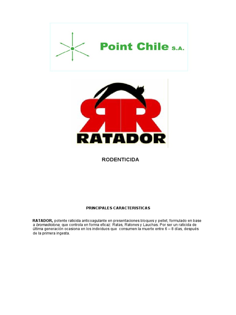 Ficha Tecnica Ratador PDF | PDF | Ciencia medioambiental | Medicina CLINICA