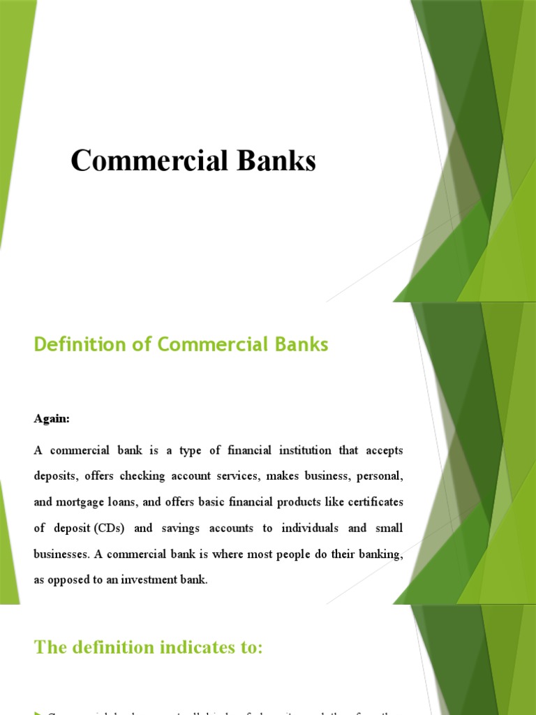 Commercial Banks | PDF | Banks | Market Liquidity Commercial Banks | PDF | Banks | Market Liquidity