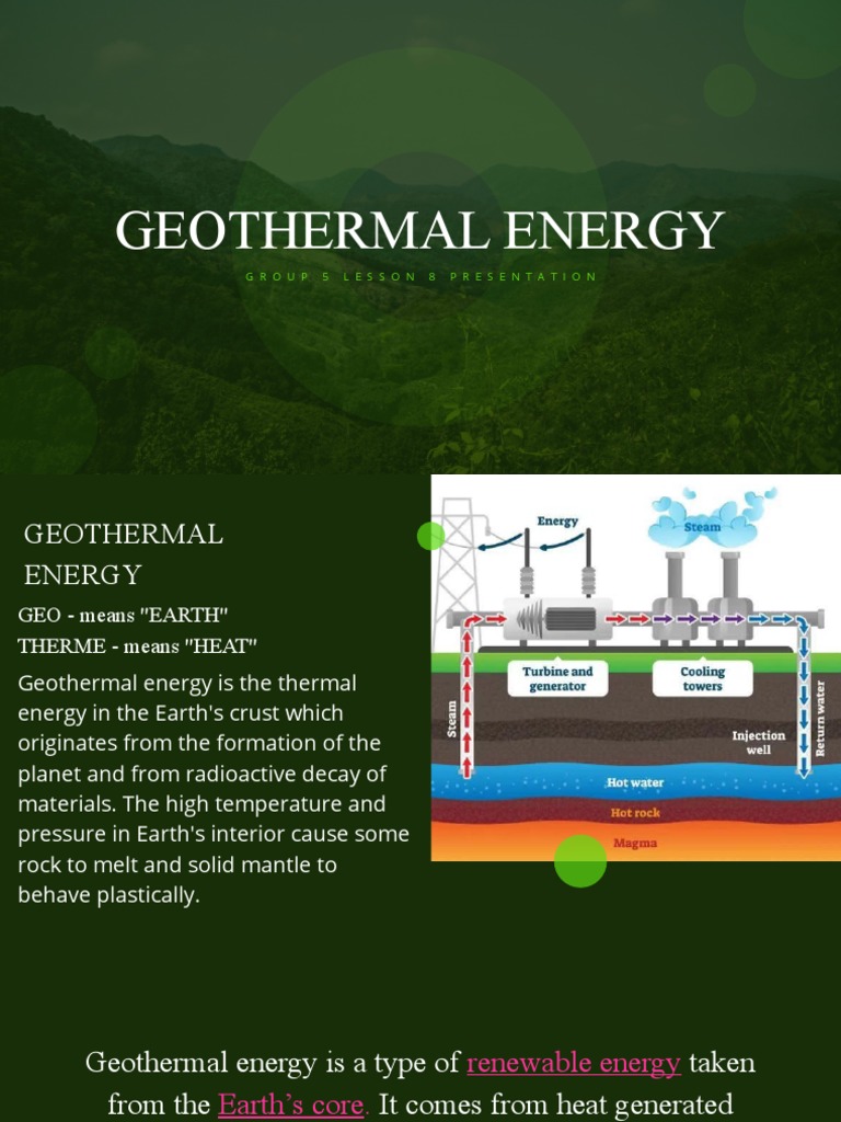 Geothermal Energy Lesson 8 | PDF