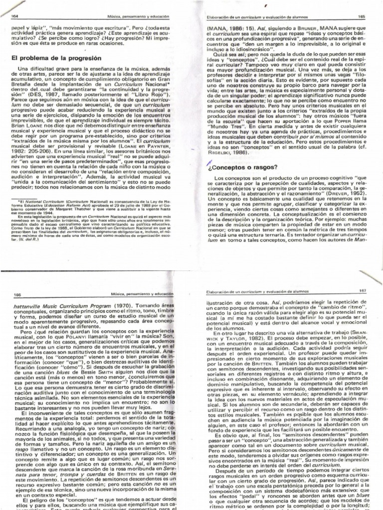 Swanwick - Música, Pensamiento y Educación - ED - Musical 3 | PDF