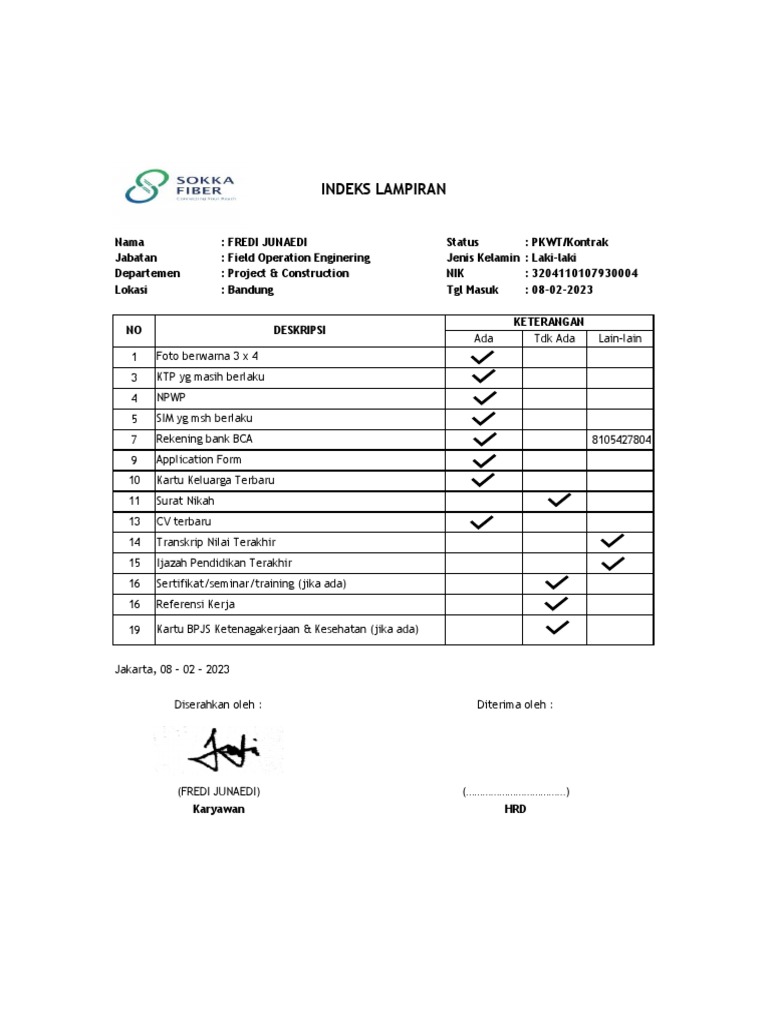 CV Fredi Junaedi | PDF