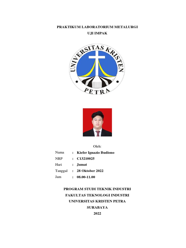 Uji Impak - Kiefer Ignazio B - C13210025 | PDF | Sains & Matematika