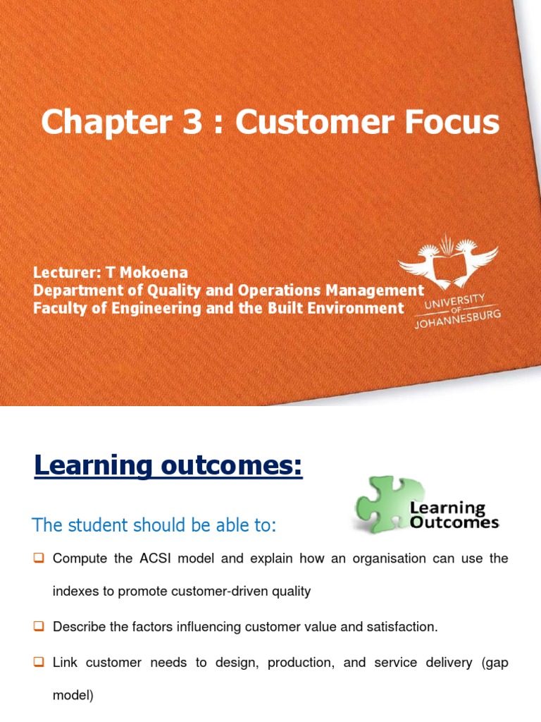 Customer Focus Strategies for Quality Management | PDF | Customer ...