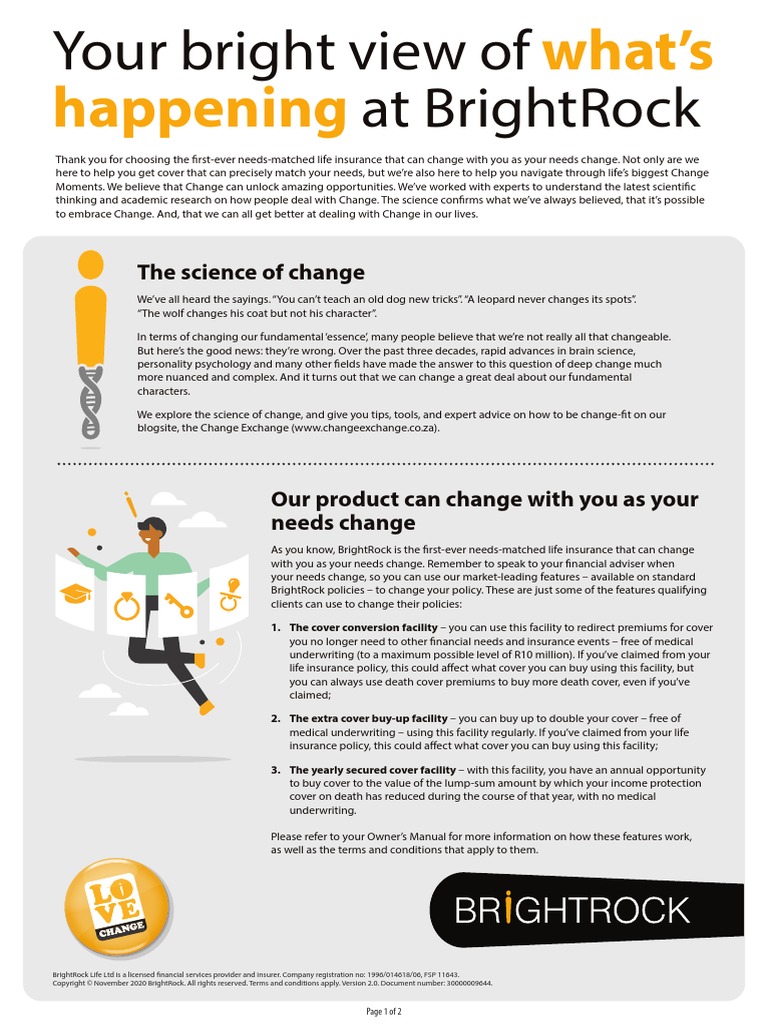 What's New at BrightRock | PDF | Insurance | Underwriting