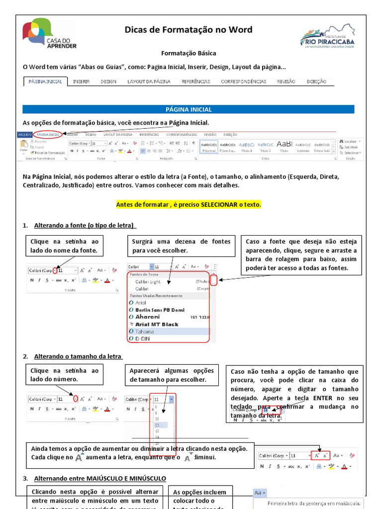 Formatação de Texto no Word | PDF | Caixa alta e caixa baixa | Gmail
