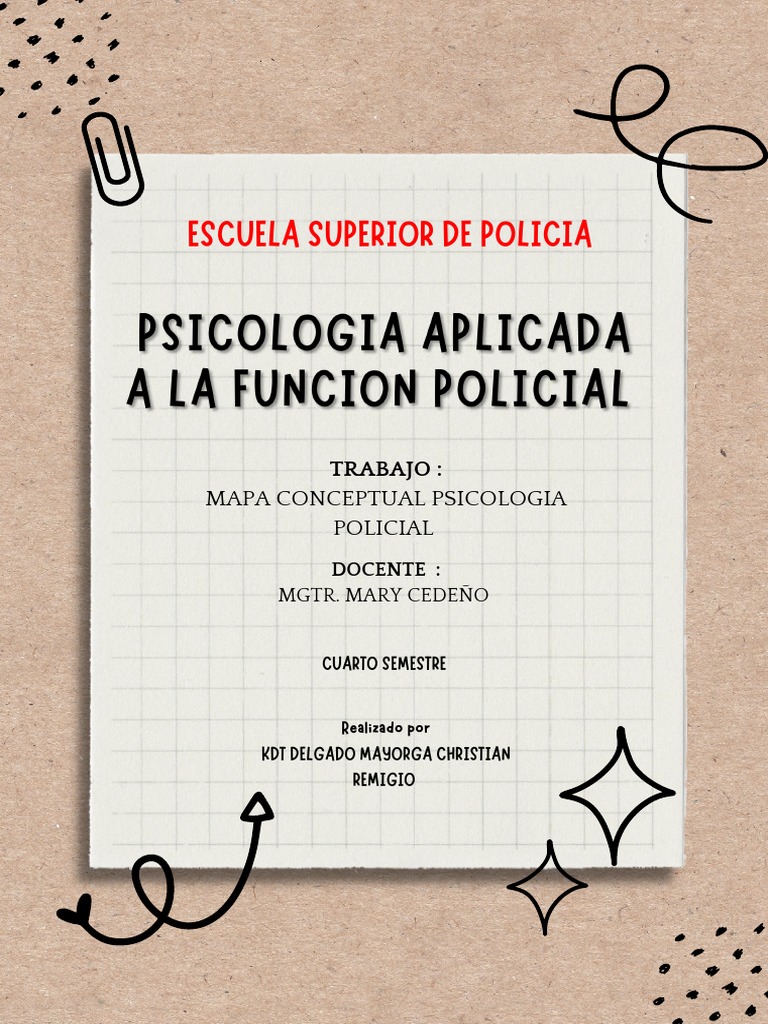 Trabajo Mapa Conceptual Psicologia Policial | PDF | Sicología | Policía