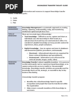 Knowledge Transfer Plan Template | PDF